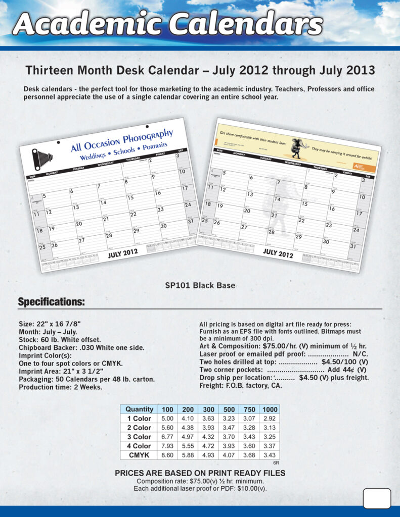 Custom Calendars | Imprinted 3 Ring Binders - BinderWorks