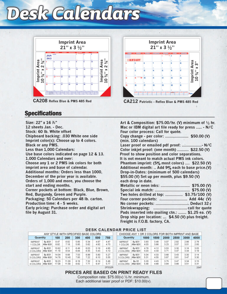 Custom Calendars | Imprinted 3 Ring Binders - BinderWorks