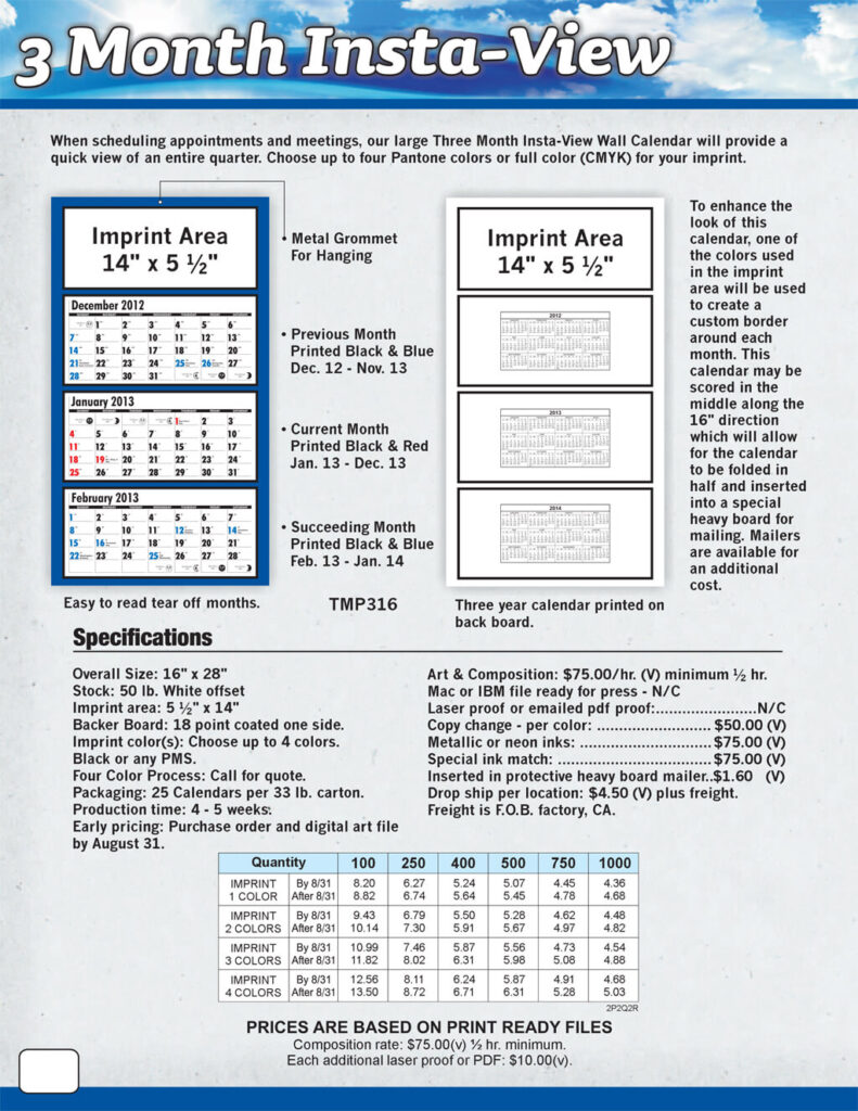 Custom Calendars | Imprinted 3 Ring Binders - BinderWorks