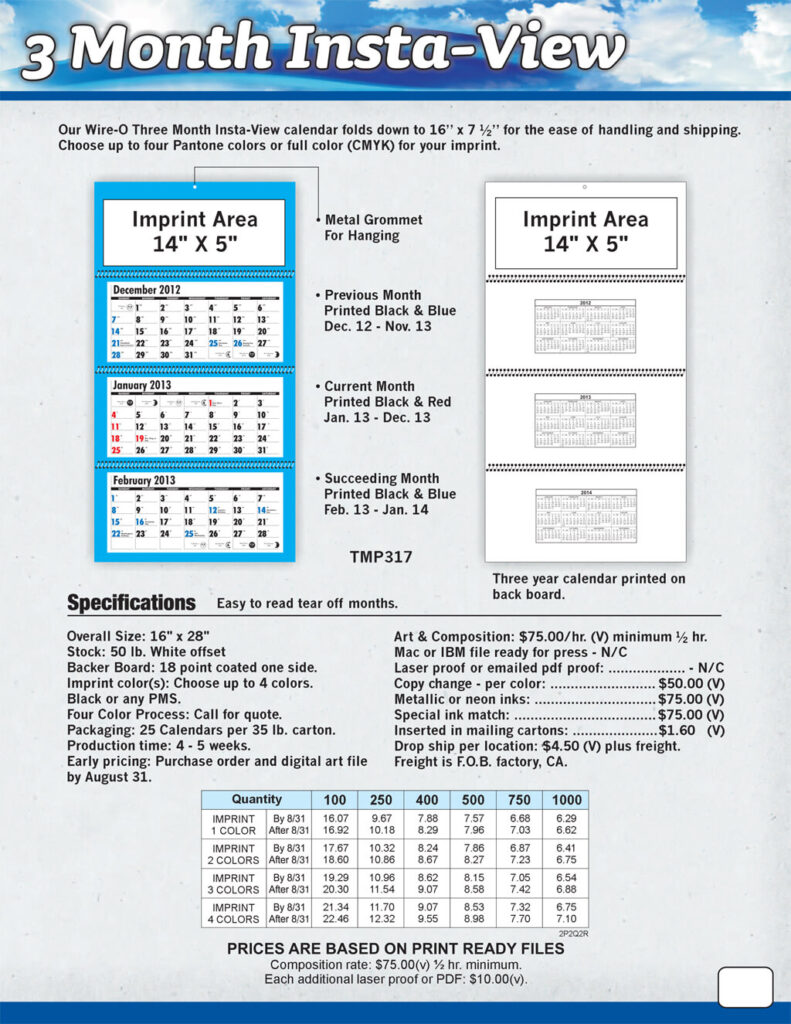 Custom Calendars | Imprinted 3 Ring Binders - BinderWorks